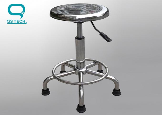 Durable Esd Lab Chairs With Round Seat , Stainless Steel Clean Room ...