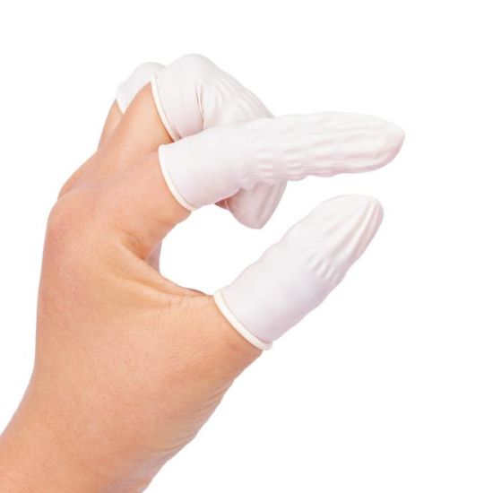 Cleanroom Rubber Finger Stall Static Dissipative Yellow for Electronic ...