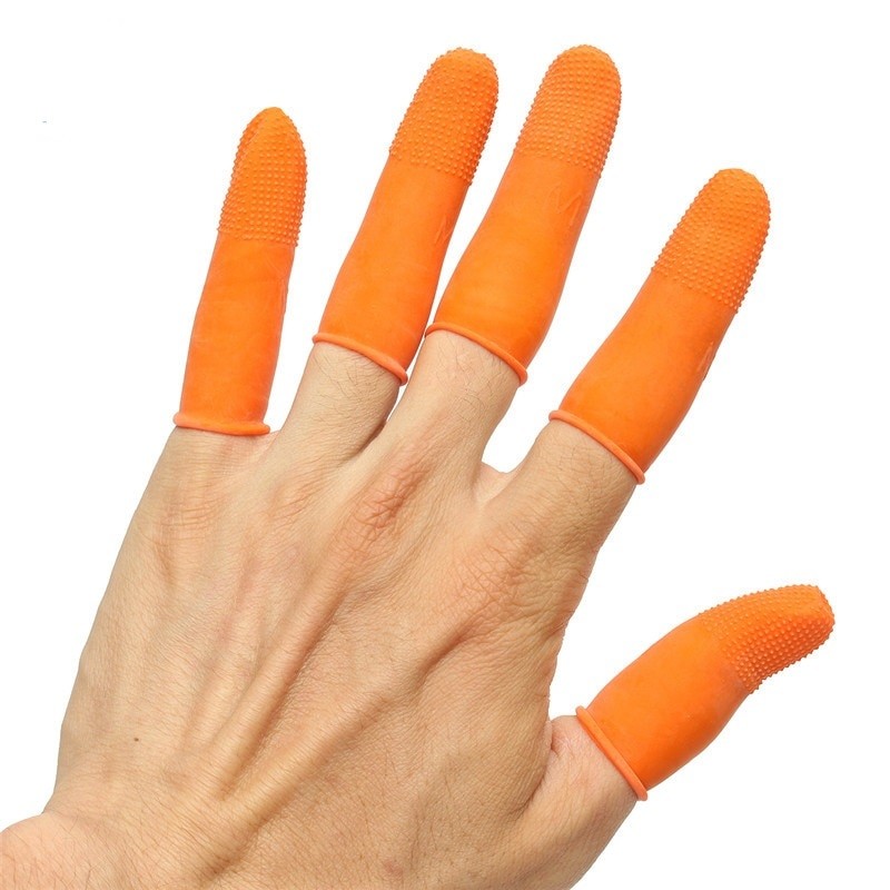 Cleanroom Rubber Finger Stall Static Dissipative Yellow for Electronic ...