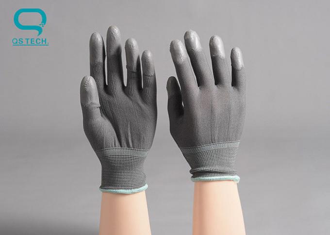 Clean Room Anti Static Gloves For Electrostatic Discharge ESD PU Palm Glove
