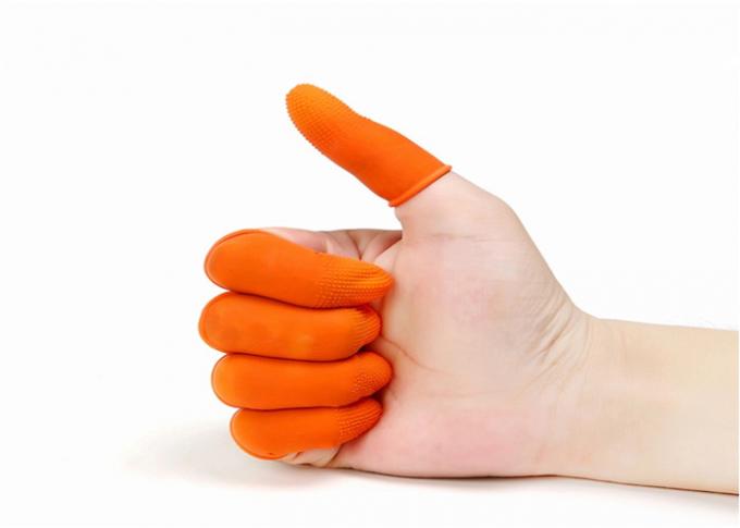 Cleanroom cream Color ESD Rubber Finger Stall For Industrial Use